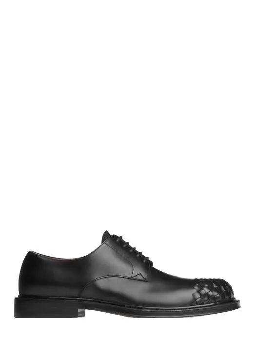 Bottega Veneta Intrecciato Toe Derby - 1000 Black