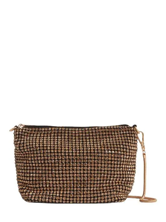 REISS Leah Crystal Convertible Clutch - Gold