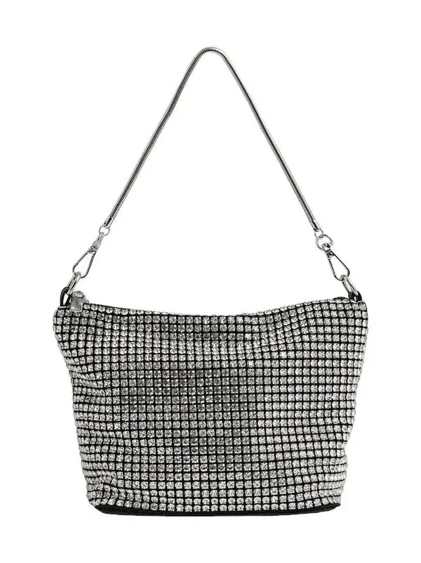 REISS Leah Crystal Convertible Clutch - Silver