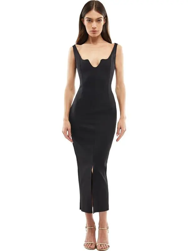 MOTHER OF ALL Avery Sleeveless Midi Dress - Black