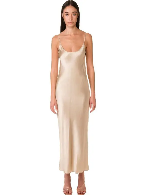MOTHER OF ALL Kelly Maxi Slip Dress - Champagne