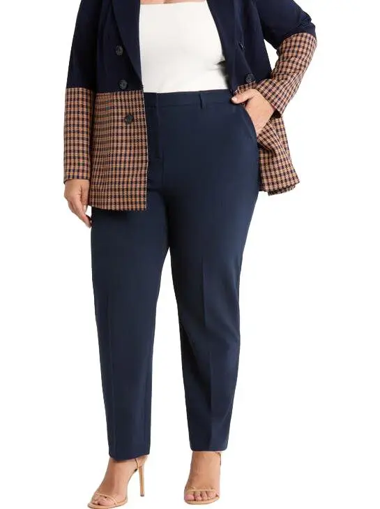 TAHARI ASL Shannon Straight Leg Pants - New Navy