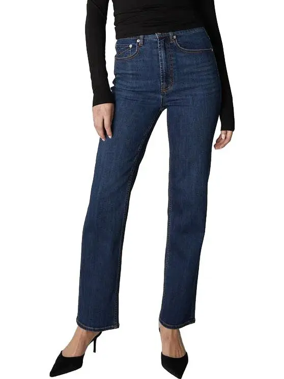 UNPUBLISHED Rae High-waist Straight-leg Jeans - Dark Blue