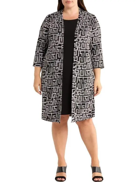 CONNECTED APPAREL Jacket And Dress Set - Black