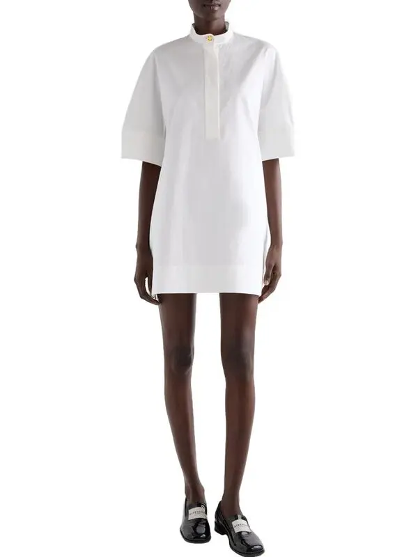 Givenchy A-line Cotton Poplin Minidress - White