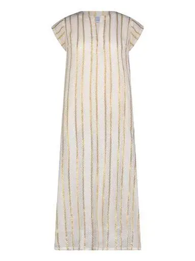 MER ST. BARTH Noa Maxi Caftan - Gold Lurex Stripe