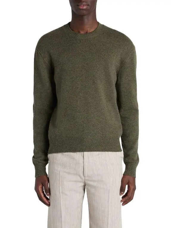 Bottega Veneta Cashmere Blend Sweater With Intrecciato Suede Hearts - 3749 Camo