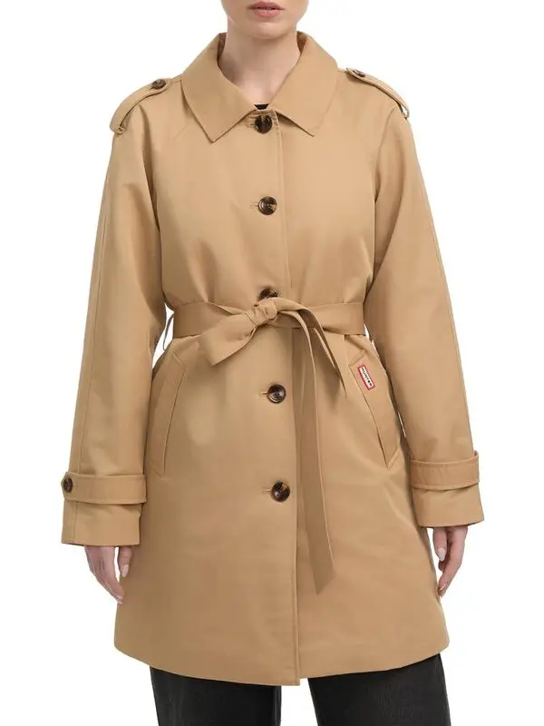 Hunter Stacy Water Resistant Gabardine Trench Coat - Classic Camel
