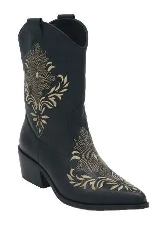 STIVALI NEW YORK Knox Cowboy Boots - Black