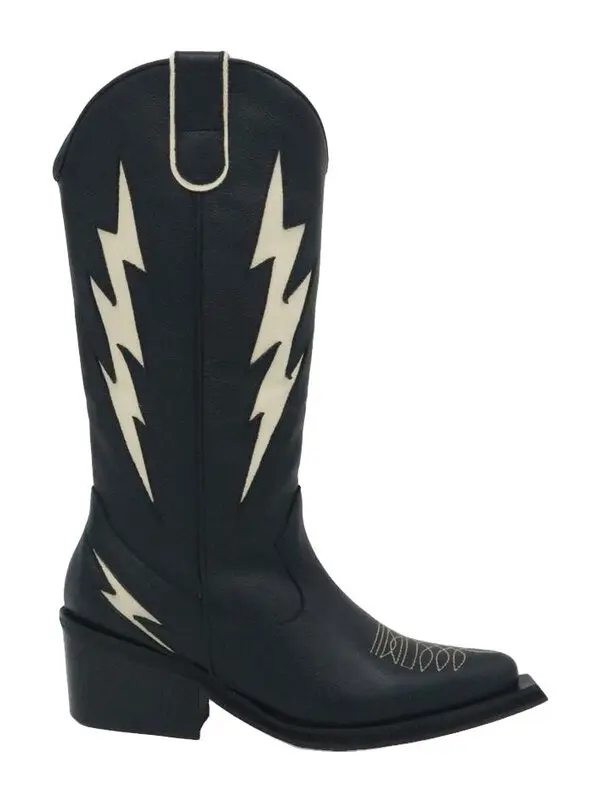 STIVALI NEW YORK Western Cowboy Boots - Black