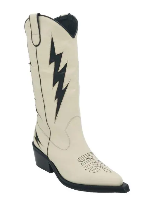 STIVALI NEW YORK Western Cowboy Boots - Ivory