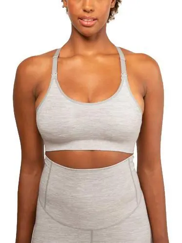 MODERN ETERNITY Layla Yoga Racer Back Nursing Bra - Graphite Melange