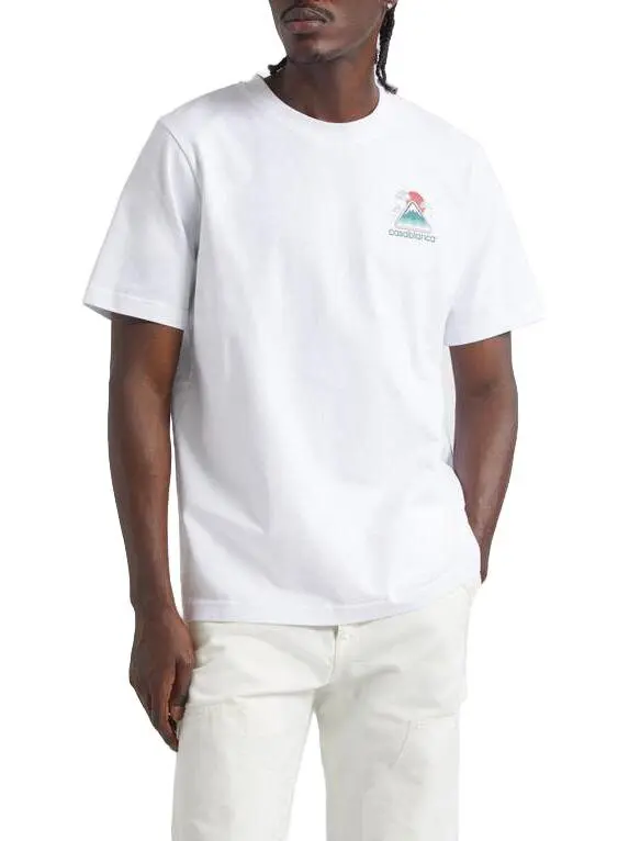 Casablanca Montagne Ondulee Graphic T-shirt - White Jersey Montagne