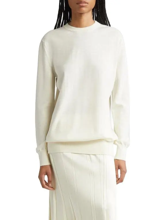JIL SANDER Superfine Merino Wool Sweater - Natural
