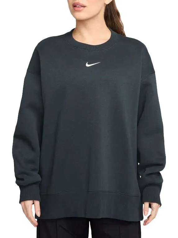 Nike Phoenix Fleece Oversized Crewneck Sweatshirt - 390 Seawd/sail