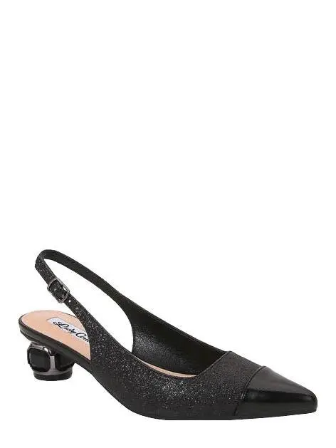 LADY COUTURE Jewel Heel Slingback Pump - Black