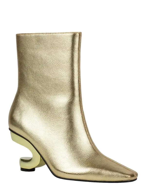 NINETY UNION Metallic Heel Bootie - Gold