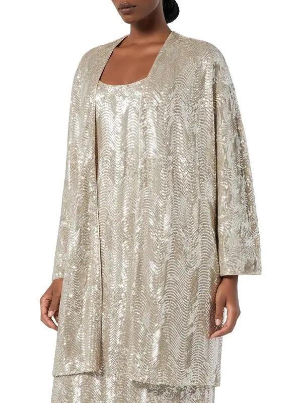 Marina Rinaldi Sequin Vetta Jacket - Beige