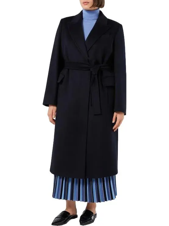 Marina Rinaldi Ghisa Virgin Wool Coat - Midnight Blue