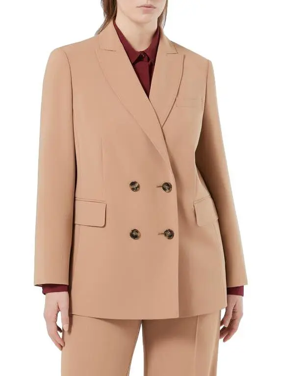 Marina Rinaldi Double-breasted Jacket - Camel