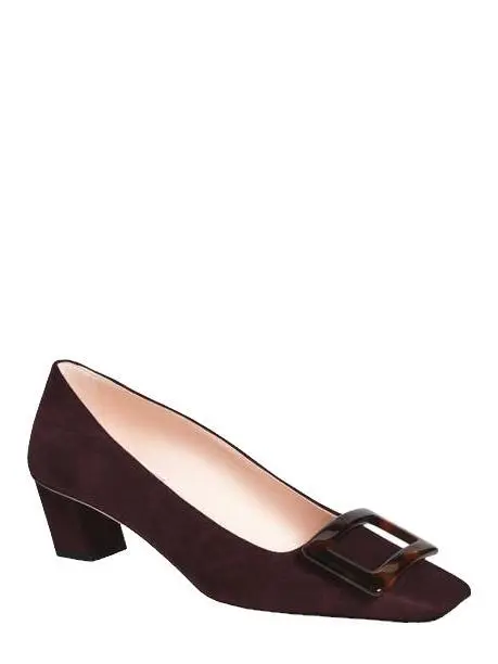 ROGER VIVIER Belle Vivier Block Heel Pump - Kraft Chiaro
