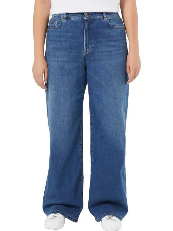 Marina Rinaldi Fida Wide Leg Jeans - Navy