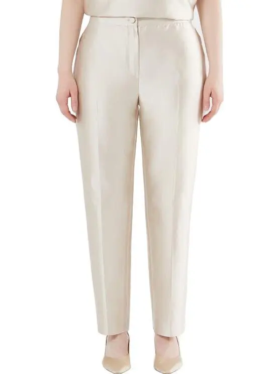 Marina Rinaldi Adito Silk & Cotton Pants - Sand