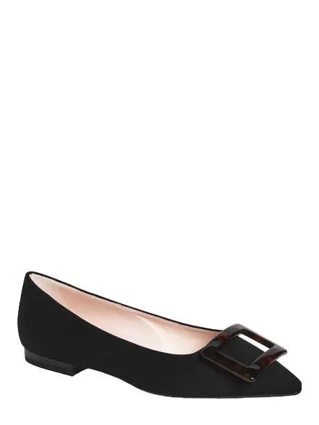 ROGER VIVIER Gommettine Pointed-toe Flat - Nero