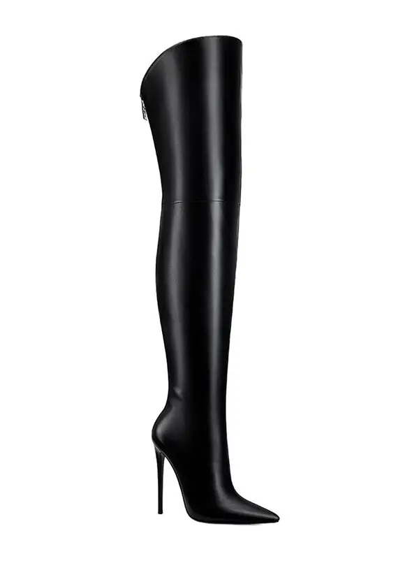 Femme La The Scorpio Pointed Toe Thigh High Boot - Black
