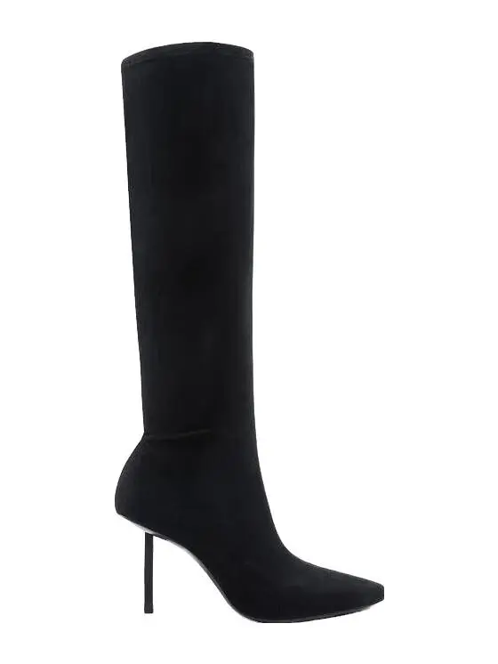 Femme La Whistler Pointed Toe Knee High Boot - Black