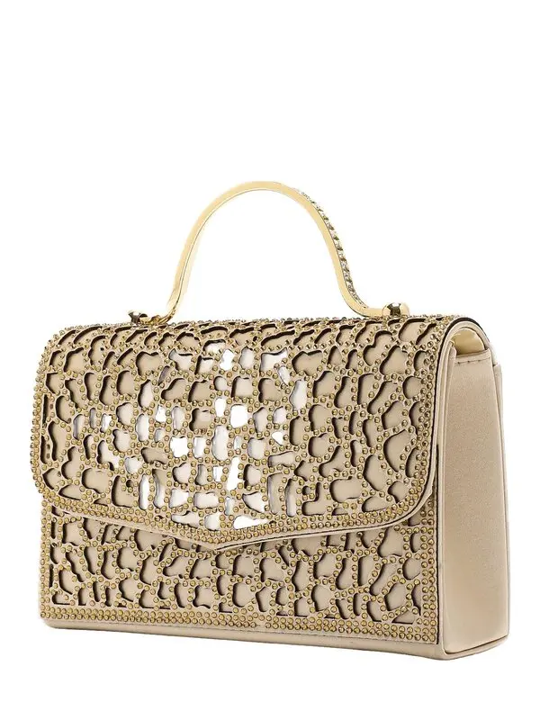 LADY COUTURE Rhinestone Embellished Evening Handbag - Gold