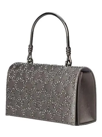 LADY COUTURE Rhinestone Covered Clutch - Pewter