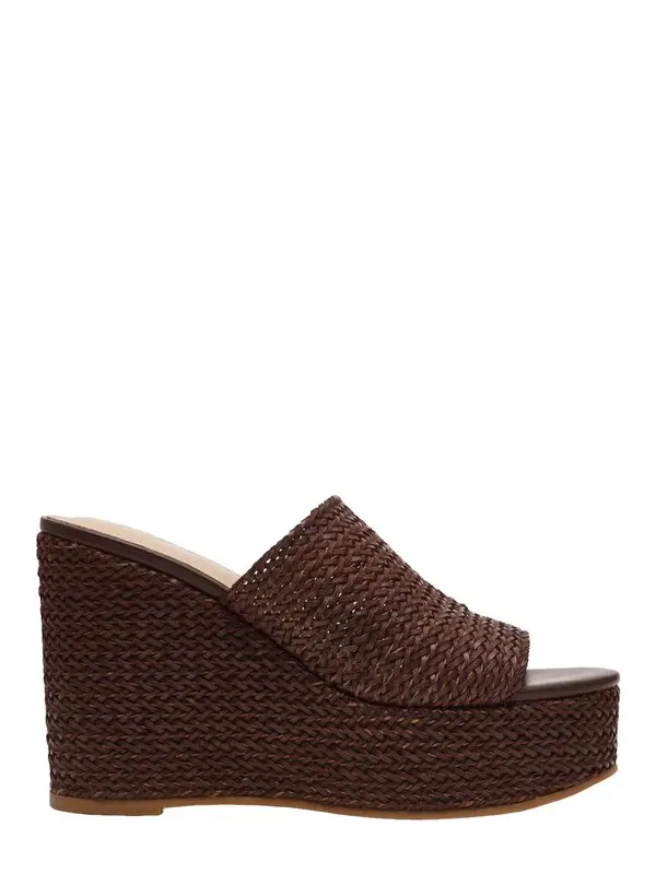 Steve Madden Cassi Platform Wedge Slide Sandal - Brown