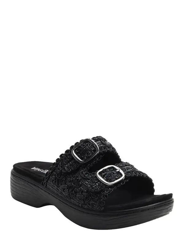 ALEGRIA BY PG LITE Oona Platform Slide Sandal - Fancy Black