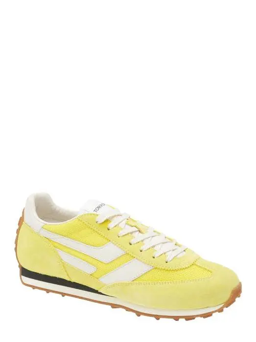 TOM FORD Mick Mixed Media Sneakers - 5y004 Lemon/white/amber