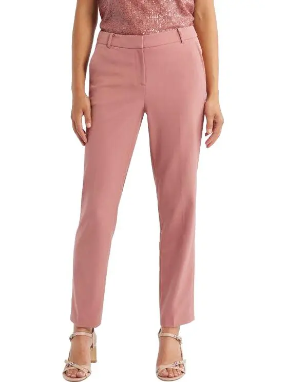 Anne Klein Straight Leg Ankle Pant - Soft Primrose