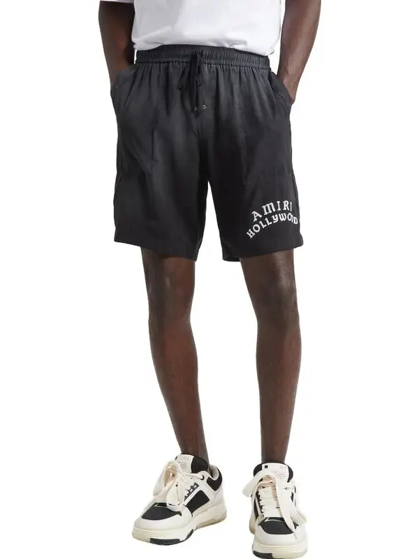 Amiri Hollywood Silk Shorts - Black