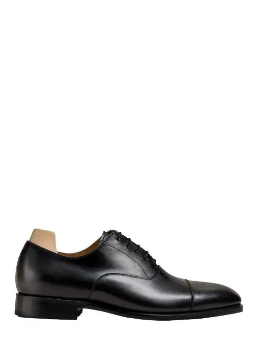 MYRQVIST Ppelviken Cap Toe Oxfords - Black Leather