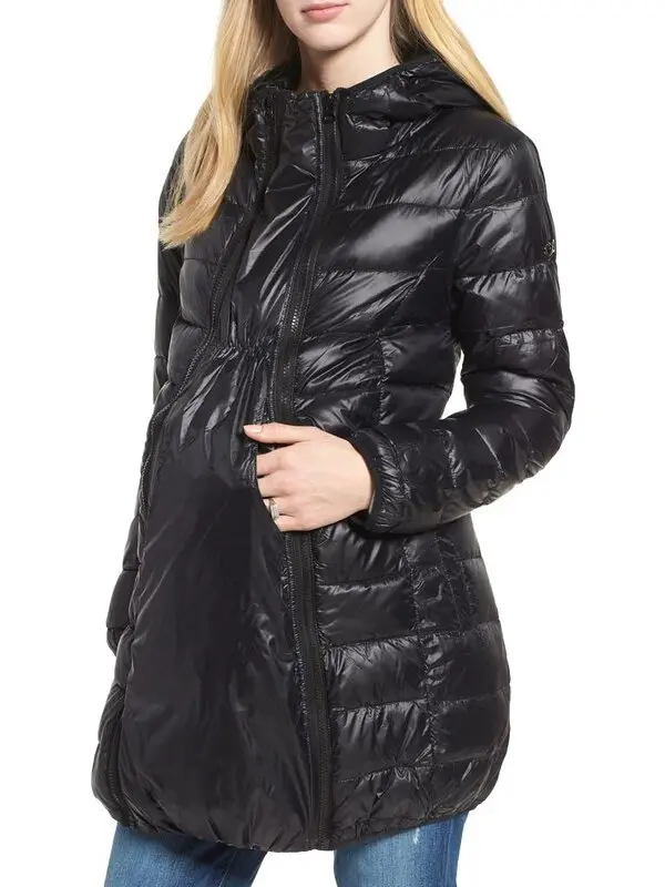 MODERN ETERNITY 3-in-1 Down Maternity/nursing Puffer Jacket - Black