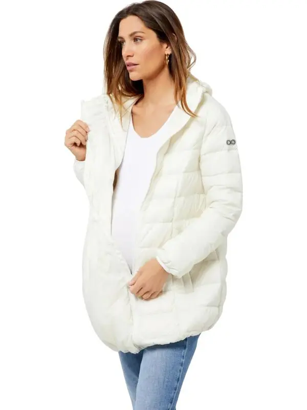 MODERN ETERNITY Ashley 3-in-1 Lightweight Maternity Jacket - Eggshell