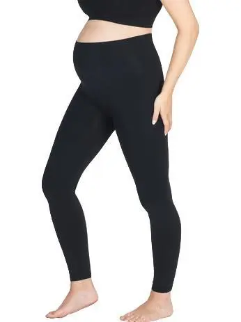 MODERN ETERNITY Ella Activewear Seamless Maternity Leggings - Black