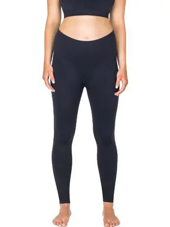 MODERN ETERNITY Ella Activewear Seamless Maternity Leggings - Navy
