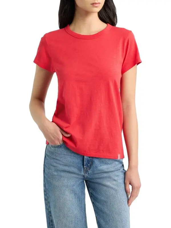 Rag & Bone The Slub Cotton T-shirt - Red