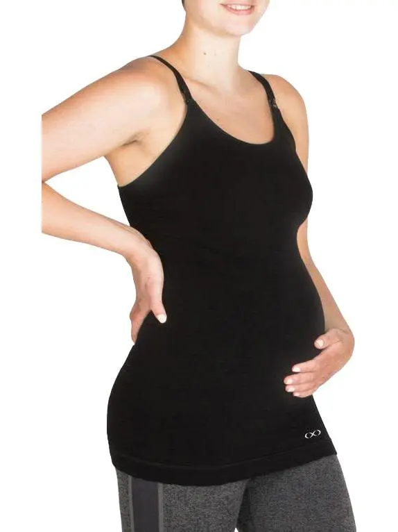 MODERN ETERNITY Seamless Maternity And Nursing Tank - Black