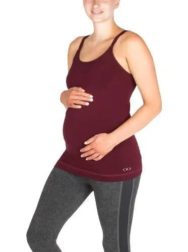 MODERN ETERNITY Hannah Rayon Yoga Nursing Tank - Burgundy