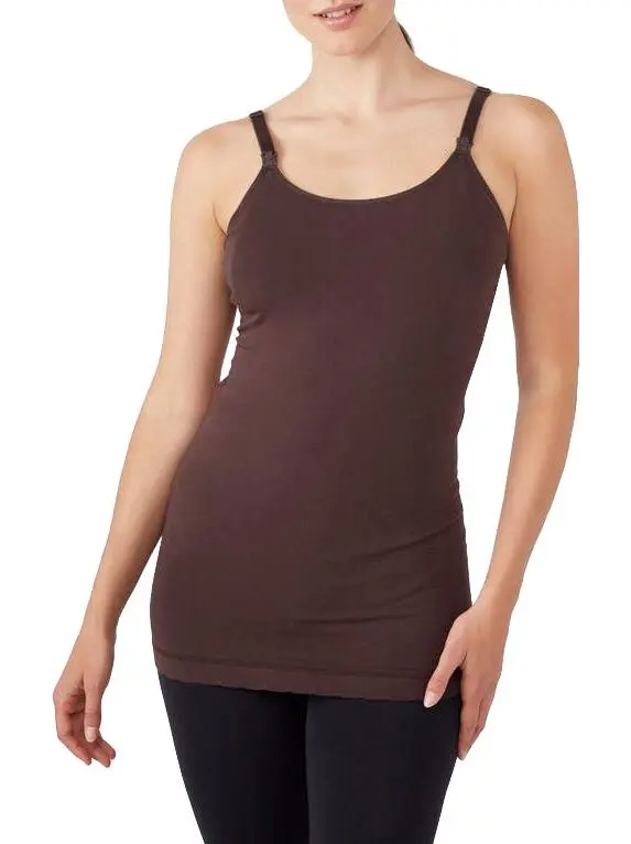 MODERN ETERNITY Seamless Maternity And Nursing Tank - Chocolate
