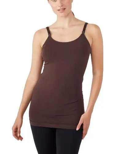 MODERN ETERNITY Hannah Rayon Yoga Nursing Tank - Dark Chocolate