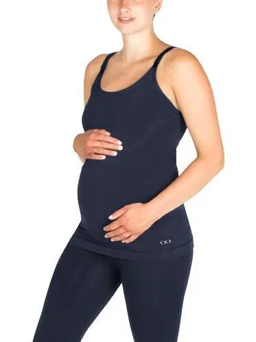 MODERN ETERNITY Hannah Rayon Yoga Nursing Tank - Navy