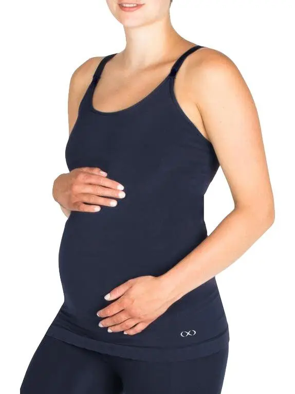 MODERN ETERNITY Seamless Maternity And Nursing Tank - Navy