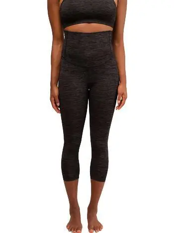 MODERN ETERNITY Zara Seamless Maternity Capri Leggings - Charcoal Melange